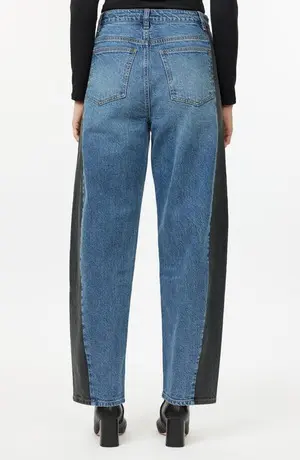 Habitual Two Tone Barrel Ankle Jeans