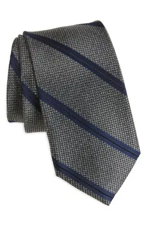 Nordstrom Cora Stripe Silk Neck Tie - Navy