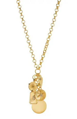 MARLYN SCHIFF Layla Charm Necklace - Gold