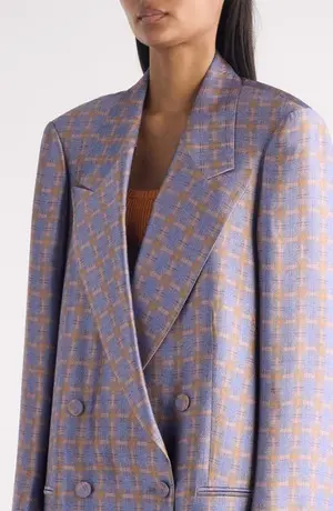 Dries Van Noten Checked Oversized Blazer