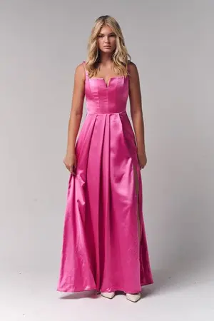 LE FAFO Square Neck Maxi Gown