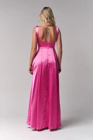 LE FAFO Square Neck Maxi Gown
