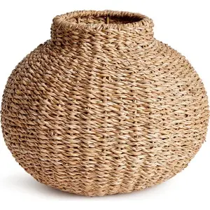 NAPA HOME & GARDEN Seagrass Round Vase - Brown