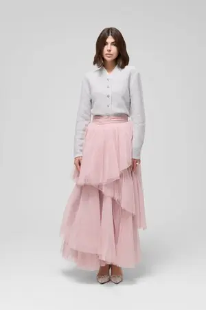 LE FAFO Maxi Layered Tulle Skirt