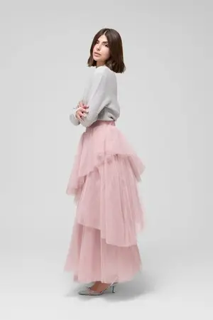 LE FAFO Maxi Layered Tulle Skirt