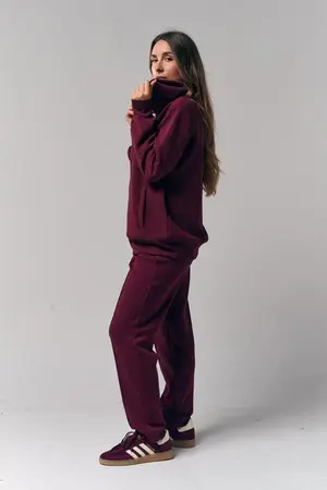 LE FAFO Pintuck Sweatpants - Burgundy