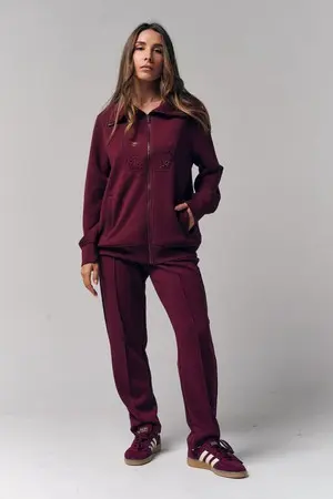 LE FAFO Pintuck Sweatpants - Burgundy