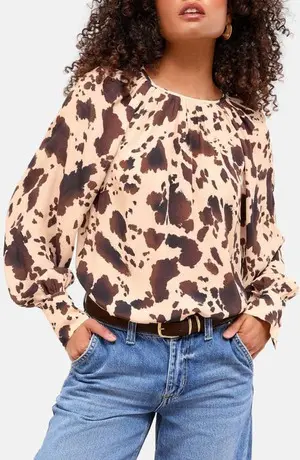 Cow Print Tops
