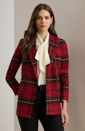 Ralph Lauren Tartan Wool-blend Blazer