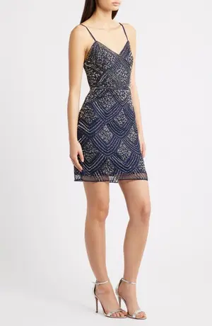JUMP APPAREL Beaded Minidress