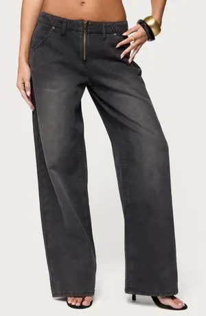 Edikted Zip Up Jeans For Women