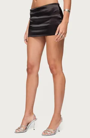 EDIKTED Satin Mini Skort