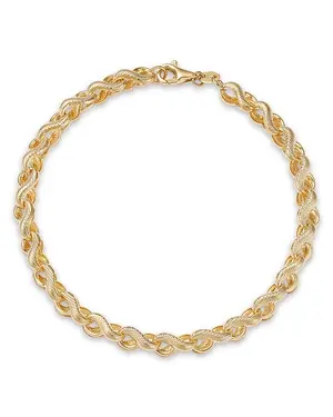 Bloomingdale'S 14k Yellow Textured Figure 8 Link Bracelet - Gold
