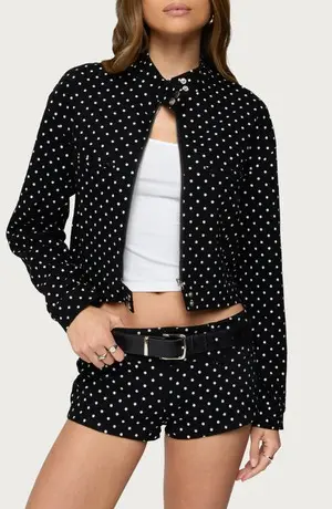 EDIKTED Tabitha Polka Dot Jacket
