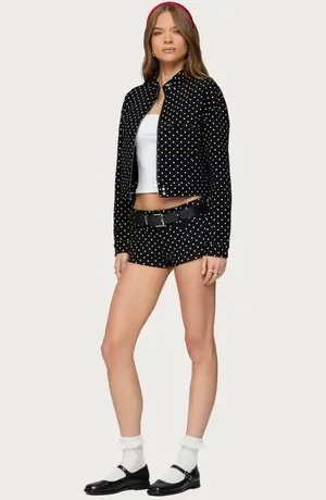 EDIKTED Tabitha Polka Dot Jacket