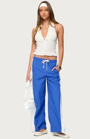 EDIKTED Jaye Contrast Panel Track Pants
