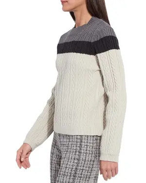 Lyssé Gabriel Crewneck Cable Knit Sweater