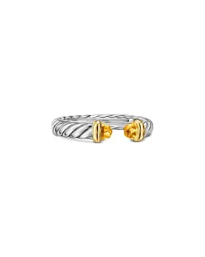 David Yurman David Yurman Petite Cable Open Ring Orange/silver