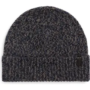 Vince Brushed Marled Cashmere Cuffed Beanie - Coastal Blue
