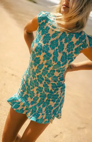 BILLABONG Bright Side Smocked Minidress