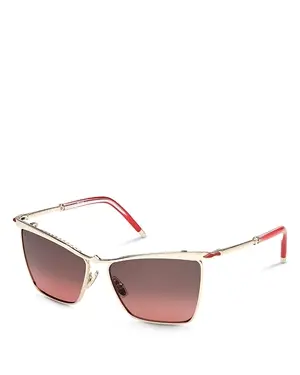 CHRISTIAN LOUBOUTIN 56mm Square Sunglasses - Glod/smoke