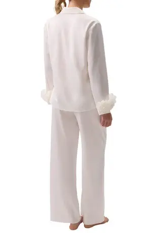Rya Collection Sweetie Charmeuse Pajamas - Ivory