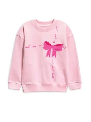 PREPPY GOOSE Holiday Bow Noel Sweatshirt