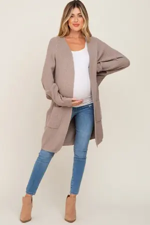 PINKBLUSH Knit Maternity Cardigan With Pockets