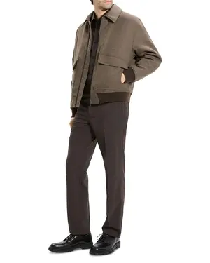 Theory Modern Aviator Jacket In Wool - Feather