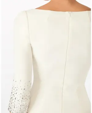 Jenny Packham Rosebud Midi Dress - Vanilla