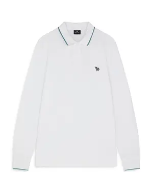 Paul Smith Long Sleeve Polo Shirt - White