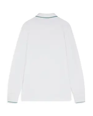 Paul Smith Long Sleeve Polo Shirt - White