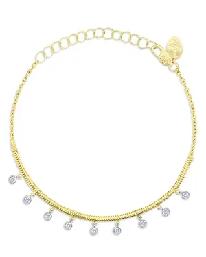 Meira T 14k White And Yellow Diamond Bracelet - Gold