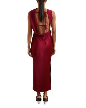 REISS Alula Back Detail Midi Dress