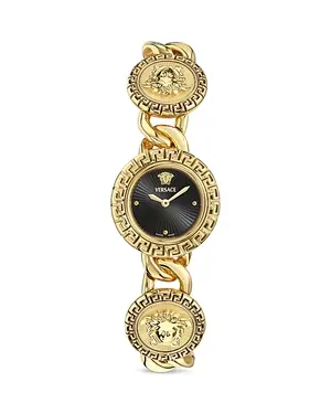 Versace La Greca Stud Icon Watch, 28mm - Black/gold