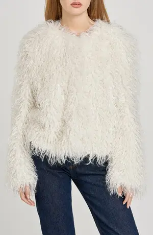 WAYF Bridgette Faux Fur Jacket