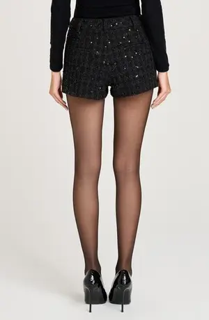 WAYF Sequin Tweed Andie Shorts