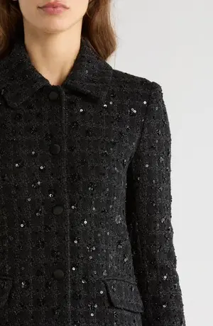 WAYF X Sara Walker Andie Sequin Tweed Jacket