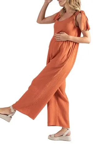 CACHE COEUR Canyon Maternity And Nursing Jumpsuit - Copper