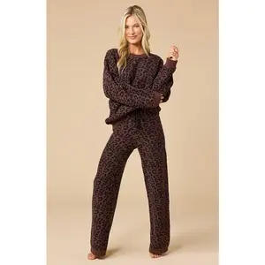 SOFTIES Leopard Print Lounge Set - Wild Espresso