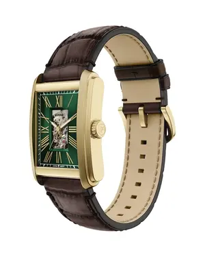 Fossil Carraway Automatic Croc-embossed Leather Watch