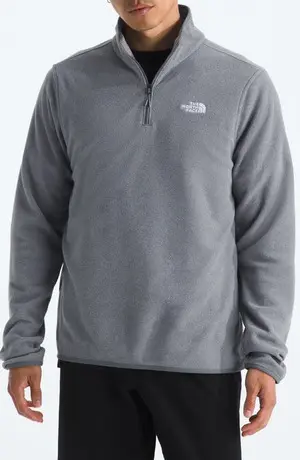 The North Face Glacier Fleece Quarter Zip Pullover - Tnf Mid Grey Heather