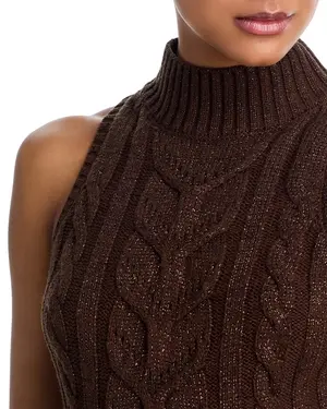 L'Agence Bellini Cable Knit Sleeveless Sweater