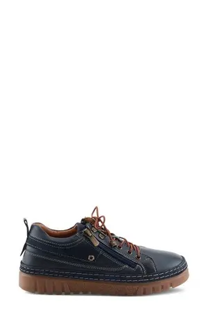 SPRING STEP SHOES Lauria Leather Sneaker - Navy