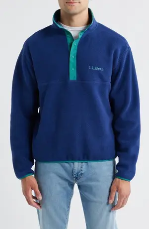 L.l.bean Classic Fleece Half Snap Pullover - Night
