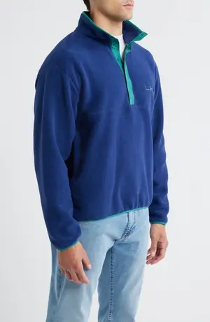 L.l.bean Classic Fleece Half Snap Pullover - Night