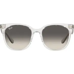 Ray-ban 55mm Gradient Square Sunglasses - Transparent /grey Gradient