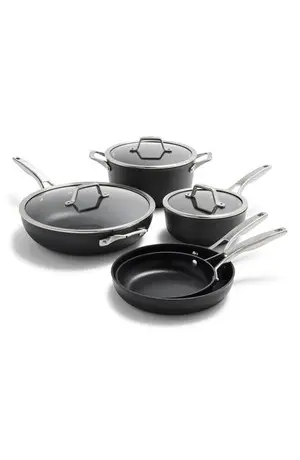 CALPHALON Premier Hard Anodized Nonstick 8-piece Cookware Set - Black
