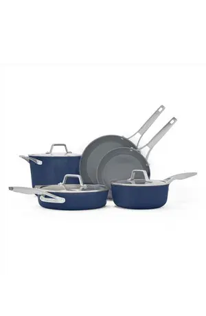 CALPHALON Premier Ceramic Nonstick 8-piece Cookware Set - Blue