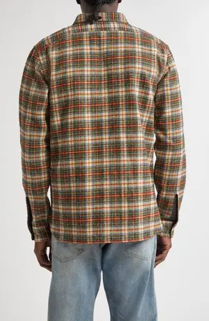Double Rl Plaid Wool Blend Twill Work Shirt